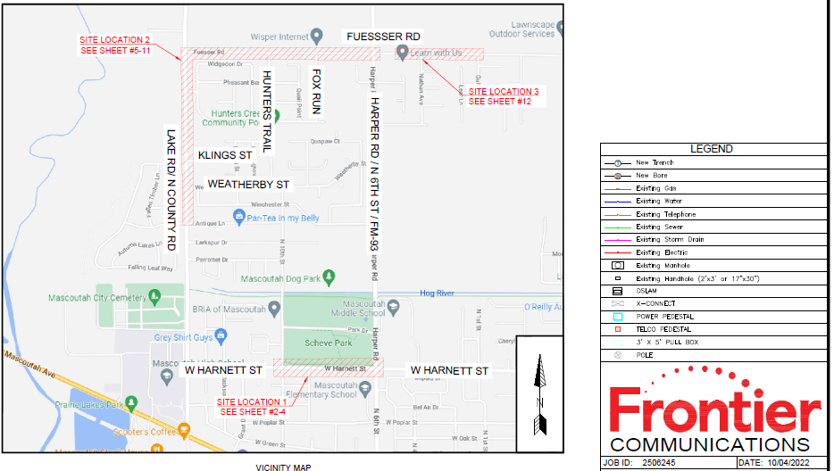 Frontier Utility Projects in Mascoutah - 2022 | City of Mascoutah IL