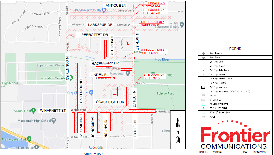 Frontier Utility Projects in Mascoutah - 2022 | City of Mascoutah IL