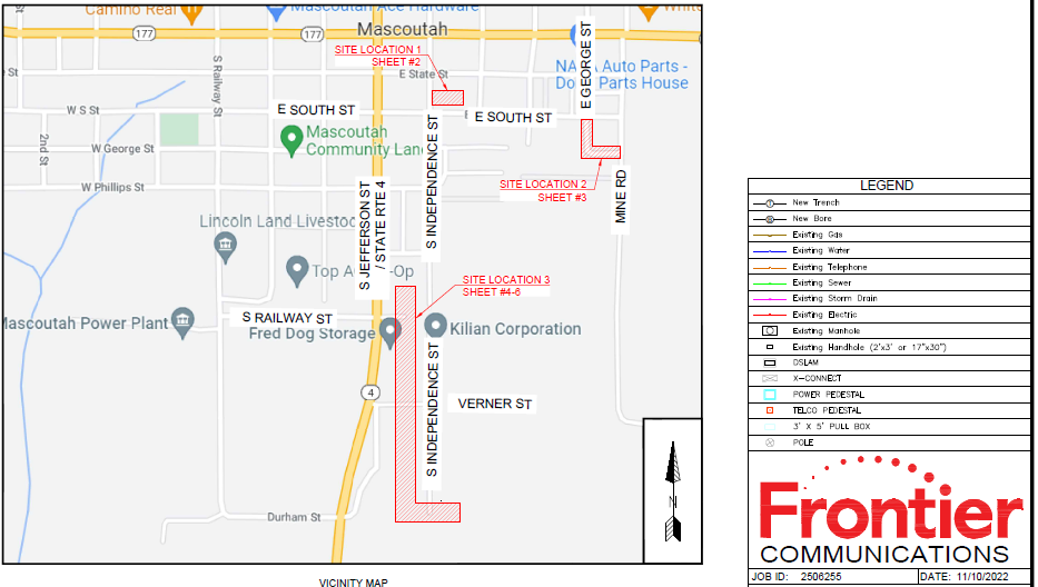 Frontier Utility Projects in Mascoutah - 2022 | City of Mascoutah IL