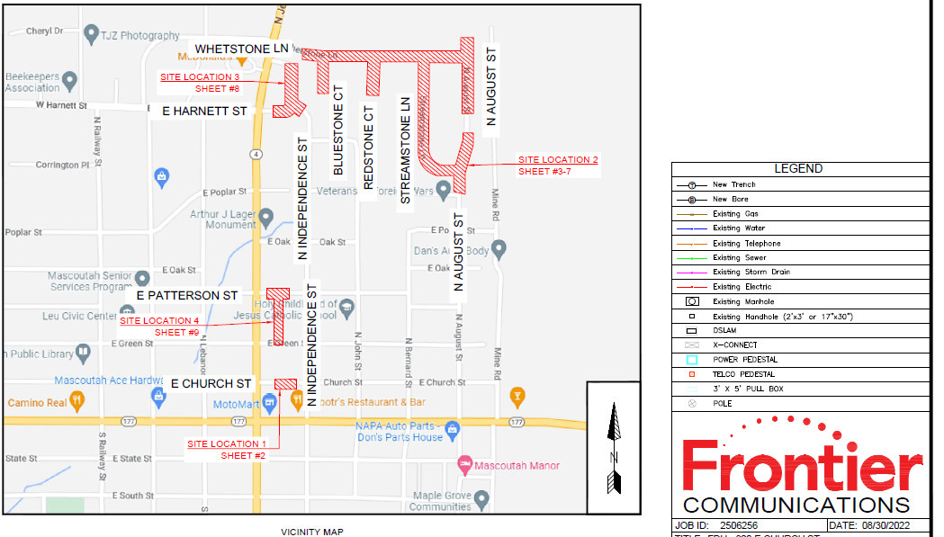 Frontier Utility Projects in Mascoutah - 2022 | City of Mascoutah IL