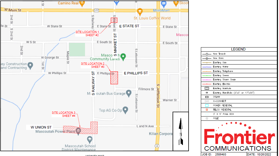 Frontier Utility Projects in Mascoutah - 2022 | City of Mascoutah IL