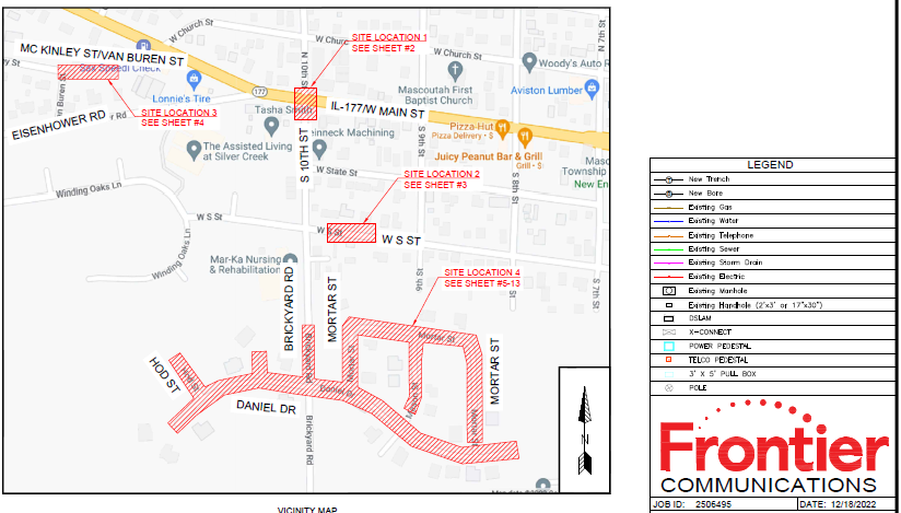 Frontier Utility Projects in Mascoutah - 2022 | City of Mascoutah IL