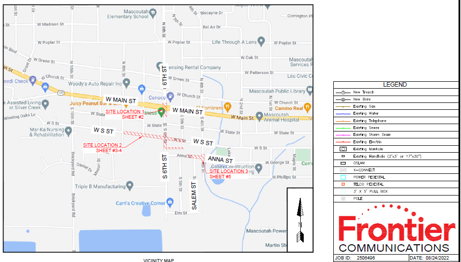 Frontier Utility Projects in Mascoutah - 2022 | City of Mascoutah IL