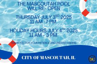 UPDATE - POOL OPENING | City of Mascoutah IL